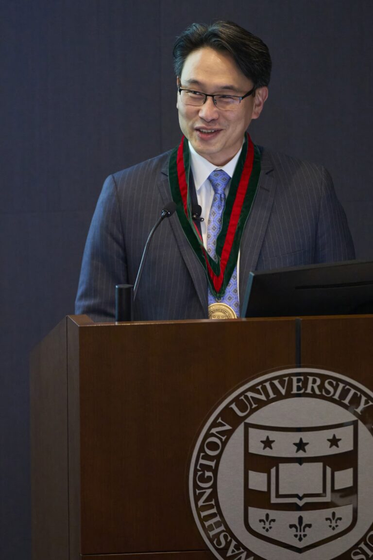Kim installed as August A. Busch Jr. Professor of Neurosurgery - Taylor ...