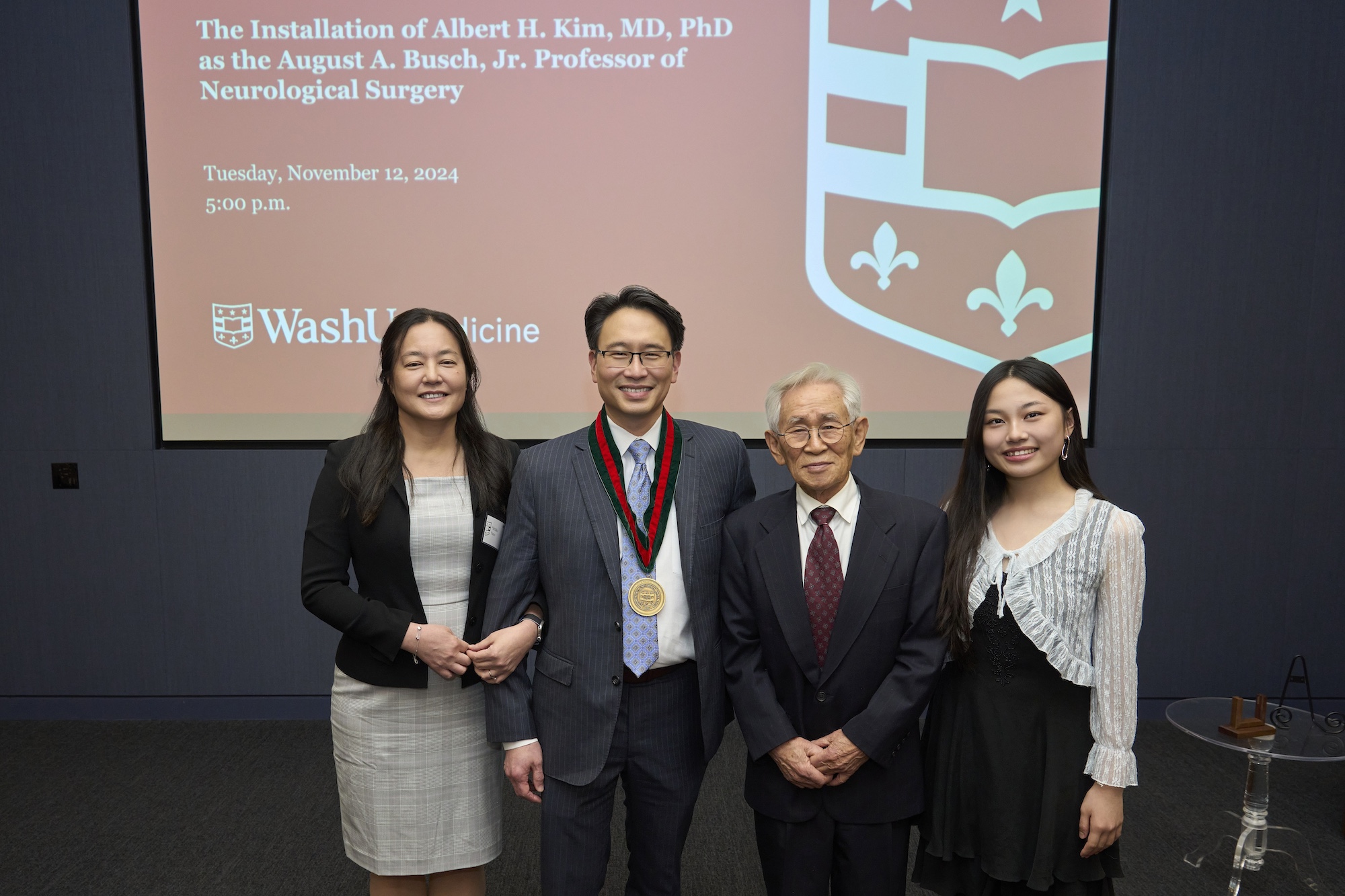 Kim installed as August A. Busch Jr. Professor of Neurosurgery - Taylor ...