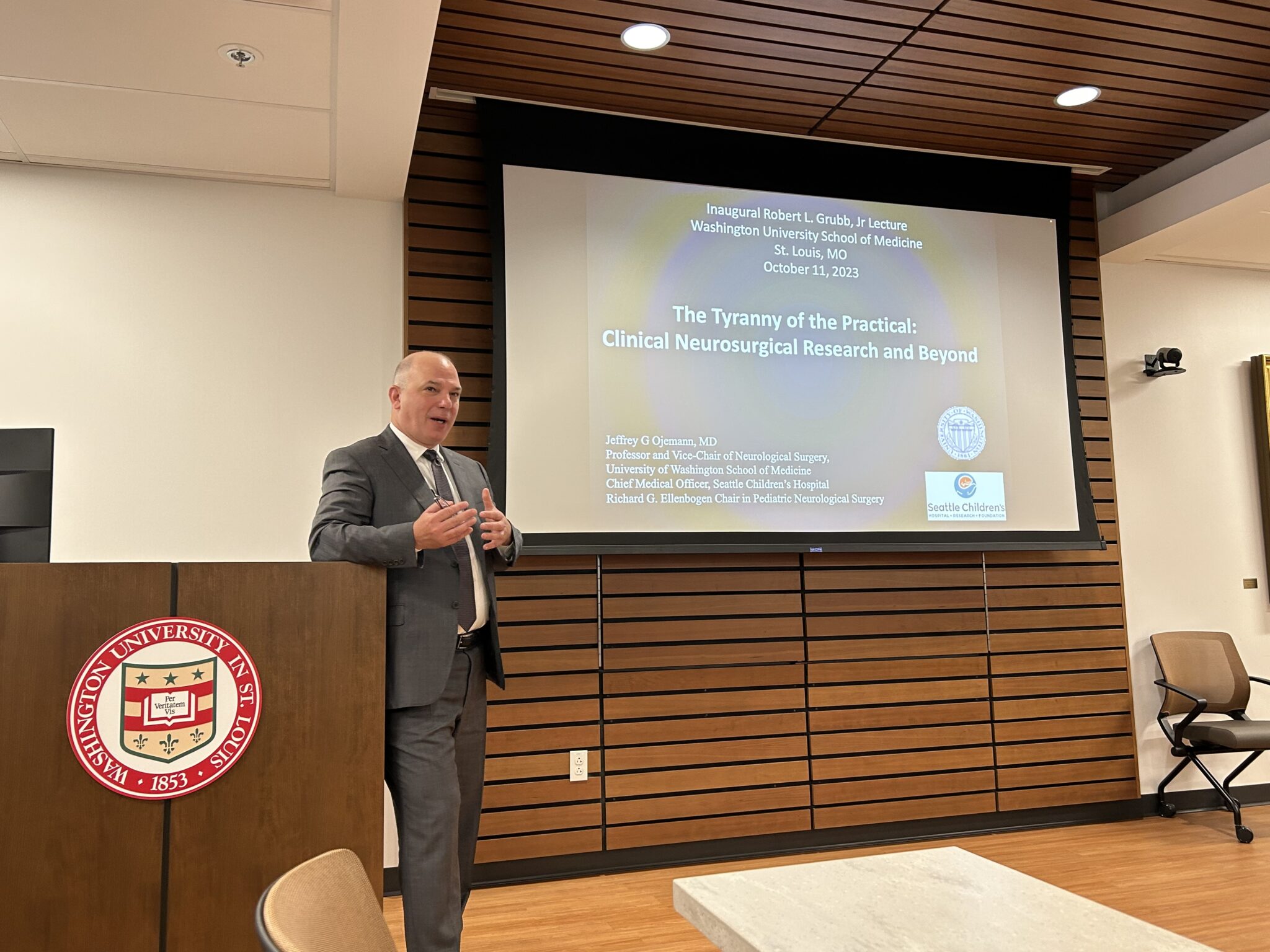 Inaugural Grubb Lecture debuts - Neurosurgery